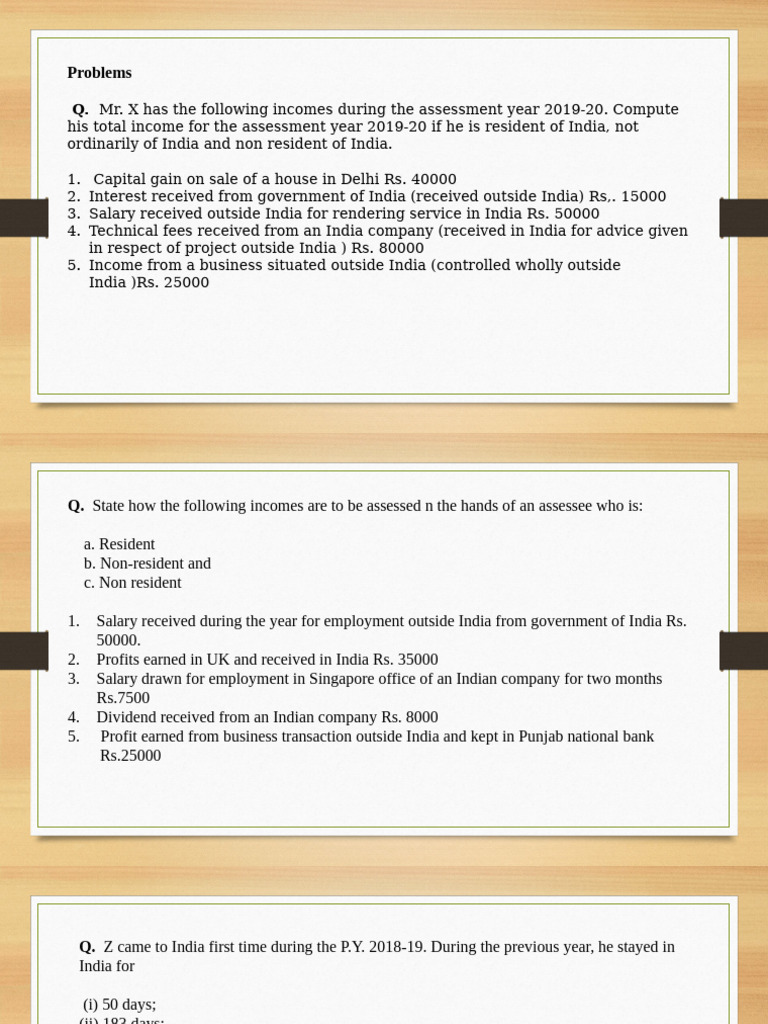 Income Tax Problems | PDF