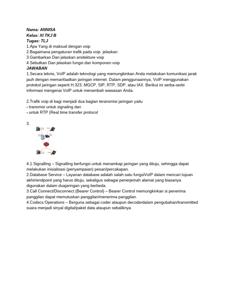 Nama: ANNISA Kelas: XI TKJ B Tugas: TLJ | PDF