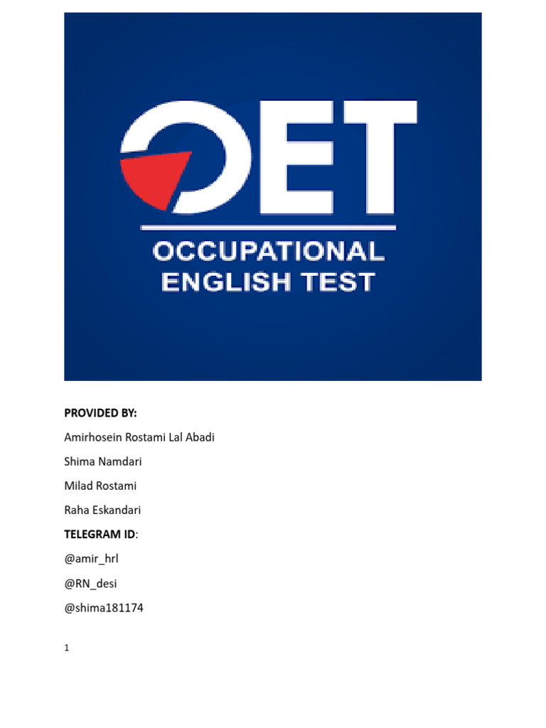 OET Speaking | PDF
