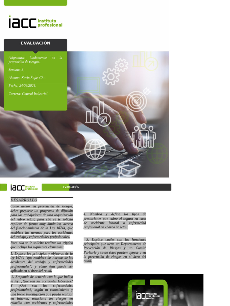 Tarea Semana 3 Prevencion de Riesgos | PDF