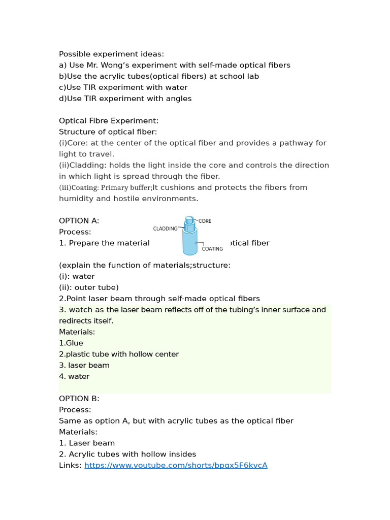 Possible Experiment Ideas | PDF