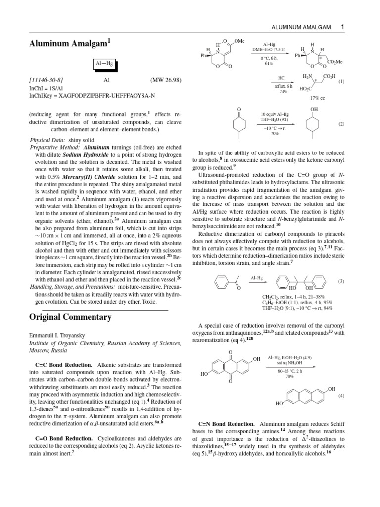 Aluminum Amalgam | PDF | Ketone | Ether