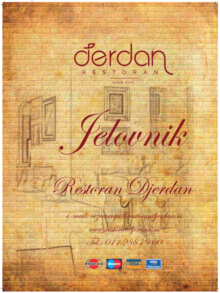 Restoran Djerdan Jelovnik 11 2023 | PDF