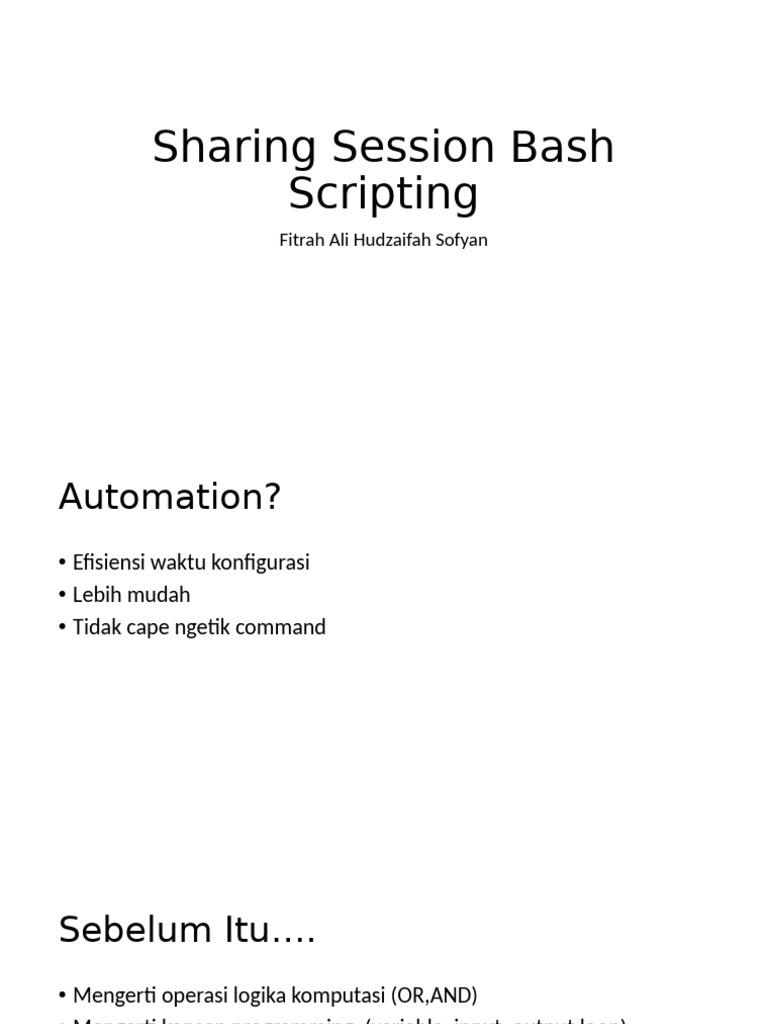Sharing Bash Scripting-Share | PDF