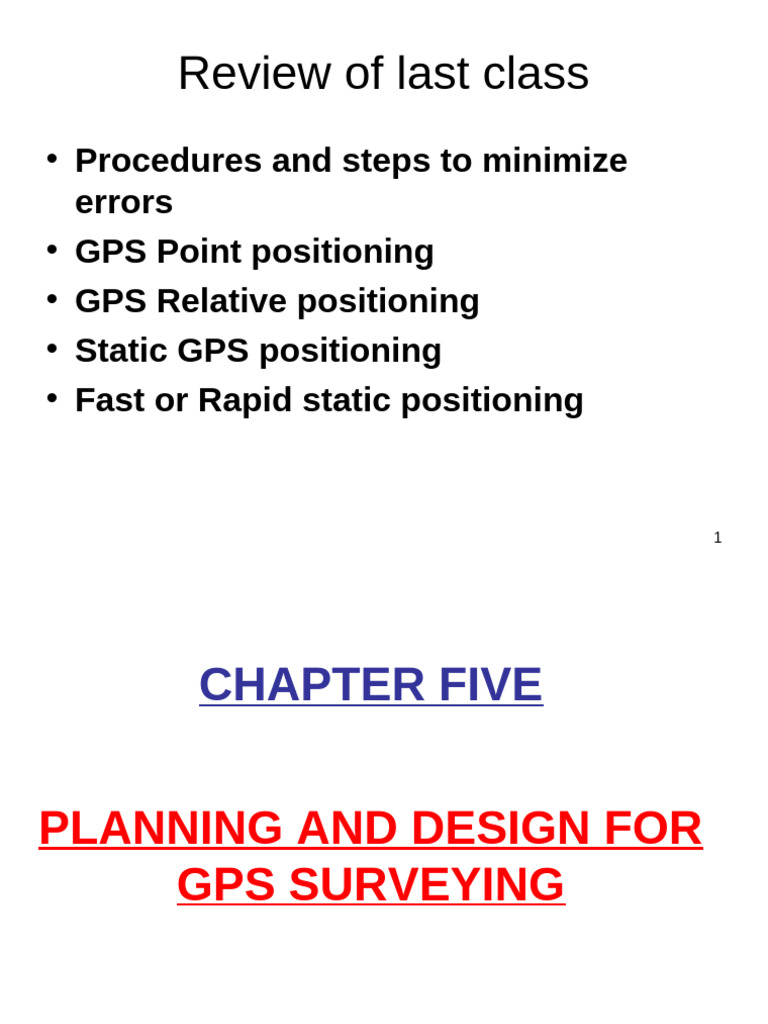 Gps Chapter Five | PDF