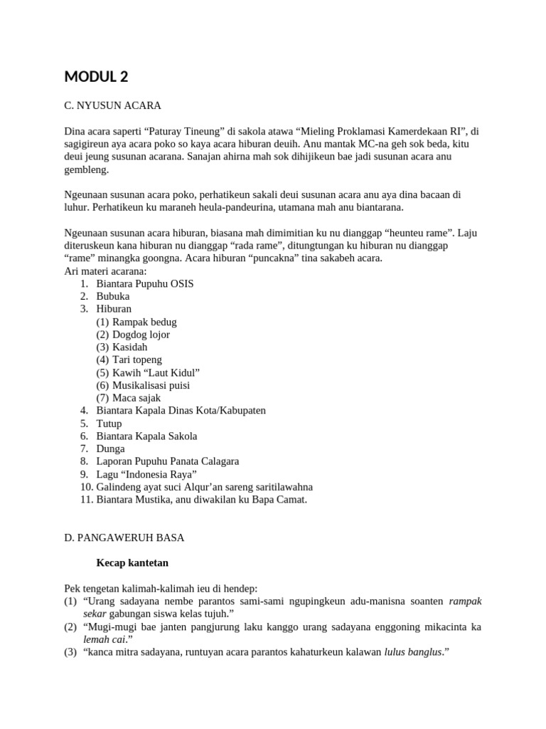 Modul 2 Mulok Semester 2 | PDF