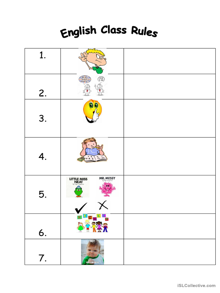 English Class Rules | PDF
