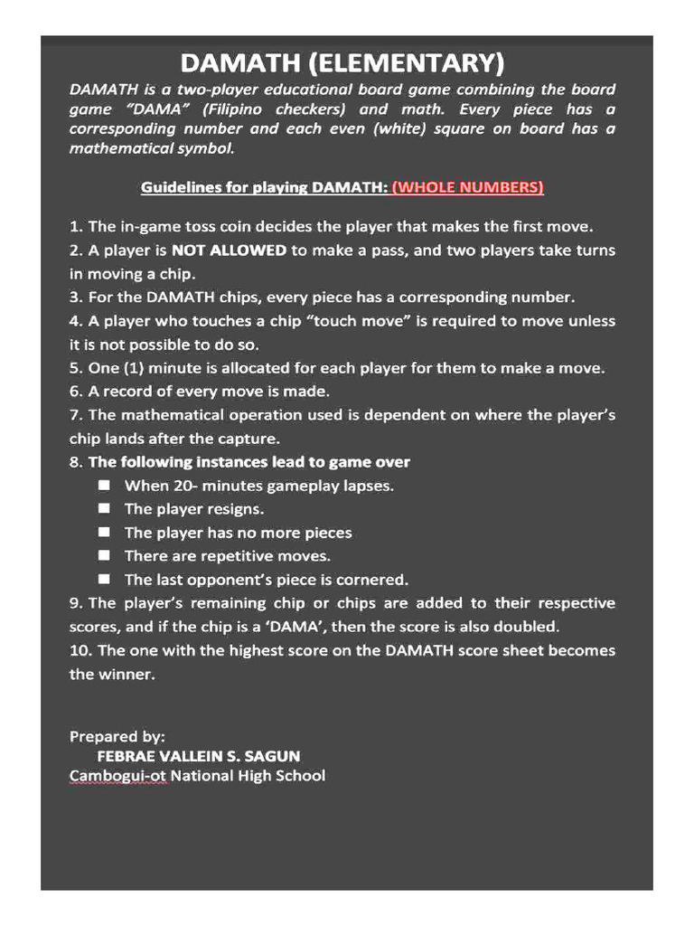 Damath Guidelines | PDF