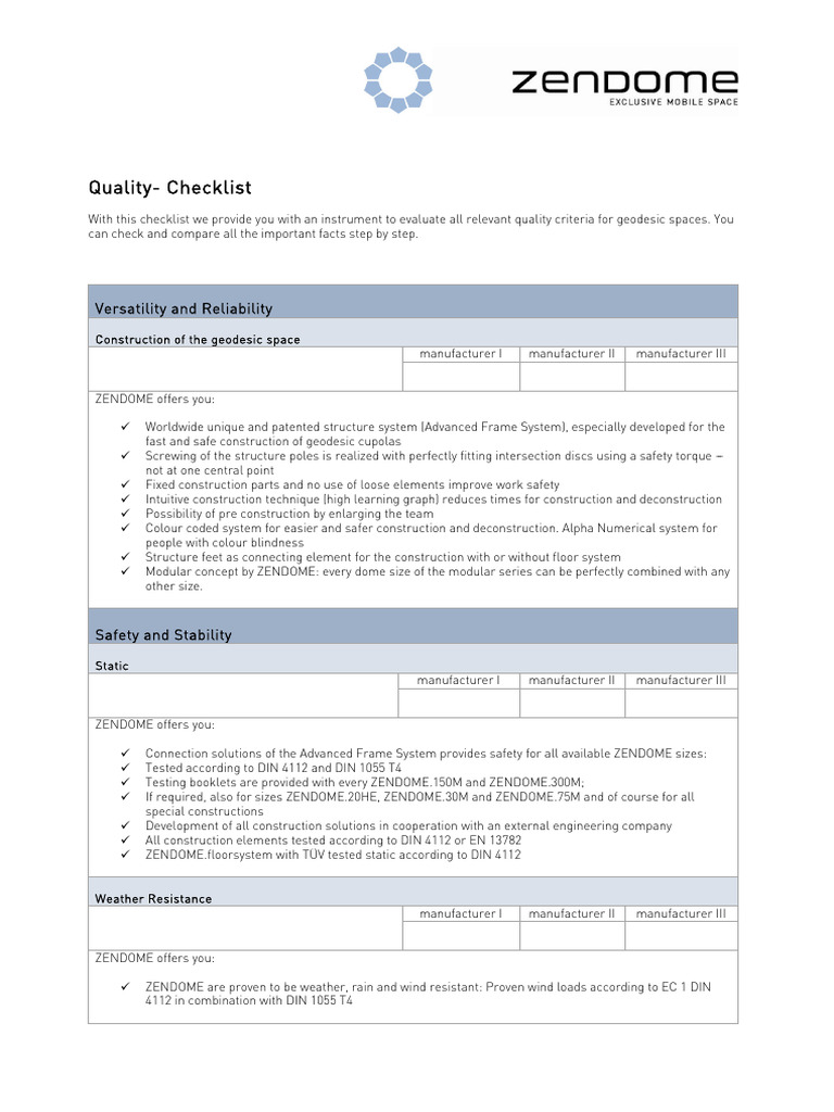 Check List Quality ENG | PDF
