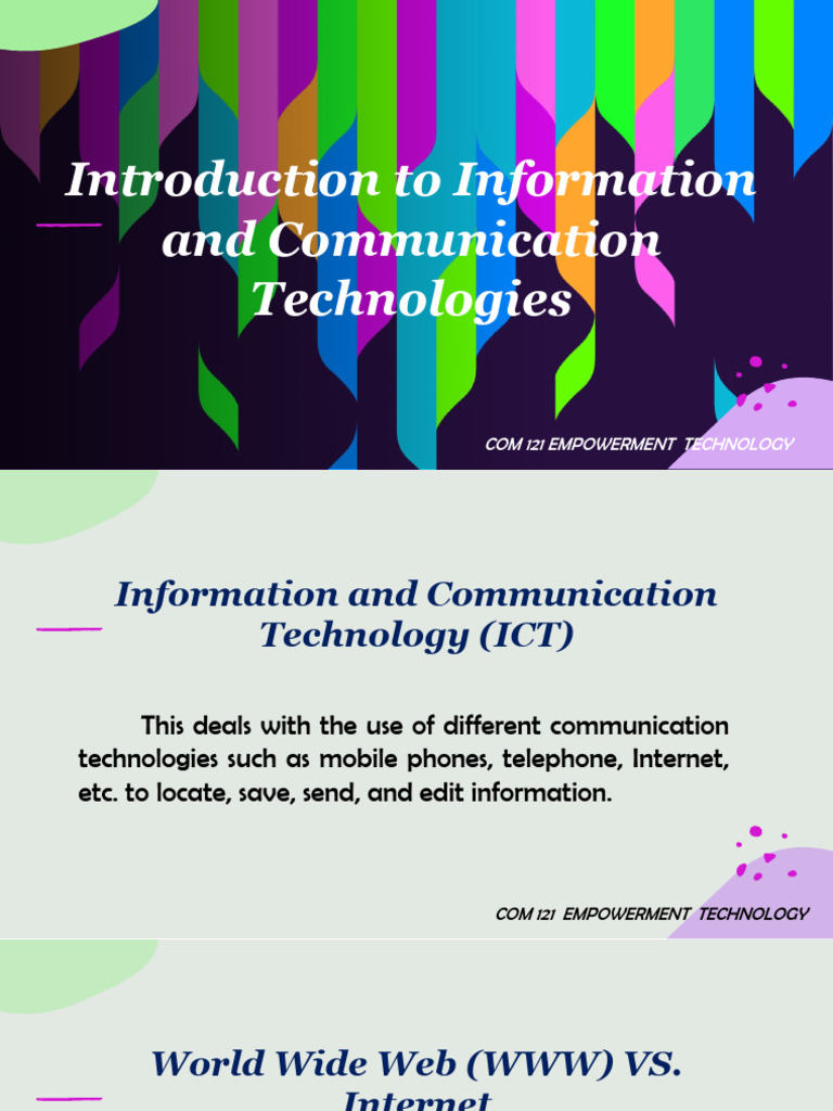 Overview of Information and Communication Technologies | PDF | World ...