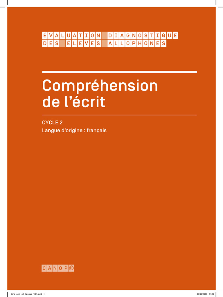 Fiche Ecrit c2 Francais V01 | PDF