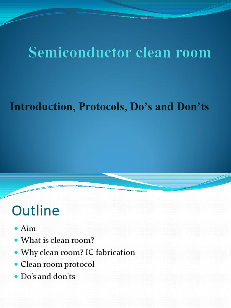Lec-3 Clean Room | PDF