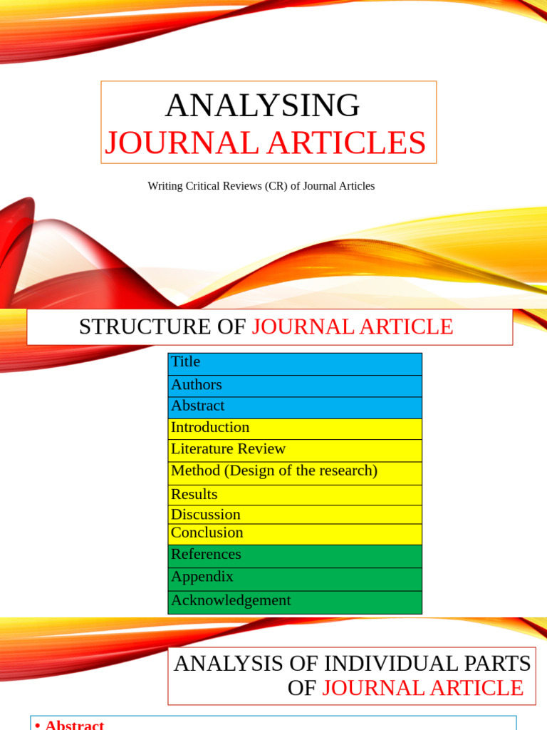 Analysing Journal Articles Updated Pdf