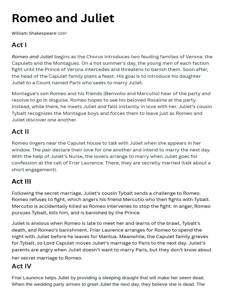 Romeo and Juliet | PDF