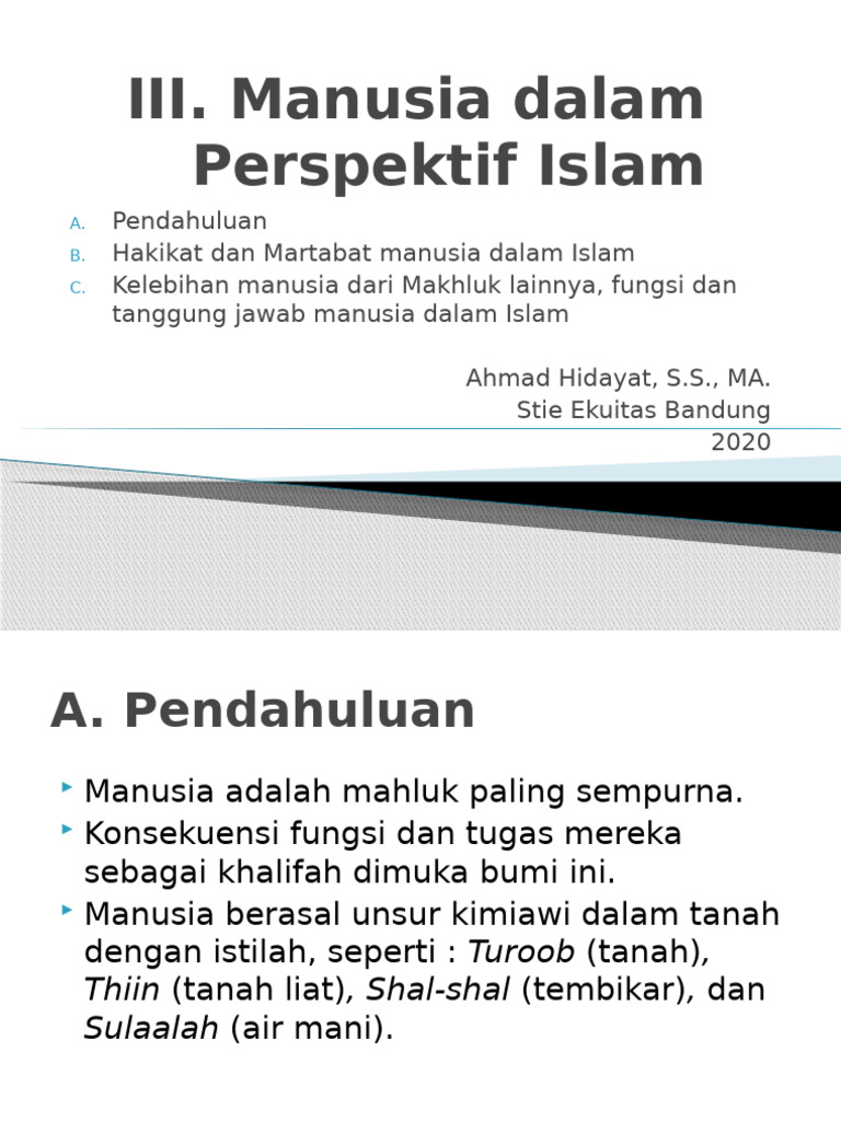 III Manusia Dalam Perspektif Islam | PDF