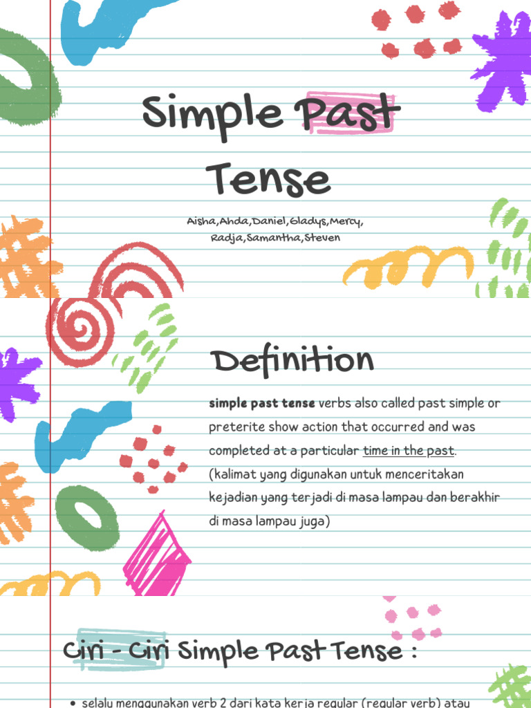 Simple Past Tense Group 1 | PDF