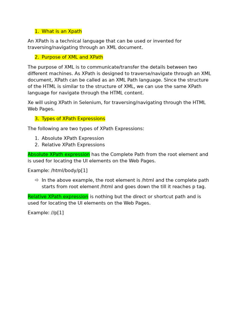 XPath Expressions | PDF