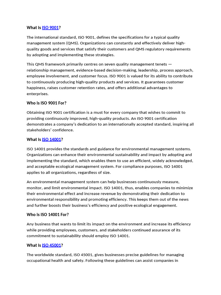 What Is Diff ISO Stds | PDF