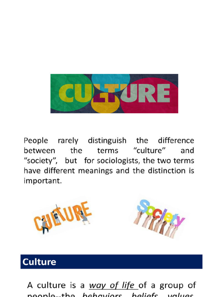 Aspects and Characteristics of Culture | PDF