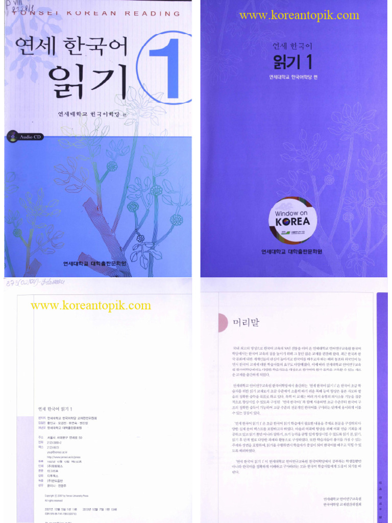 Yonsei Korean Reading 1 | PDF