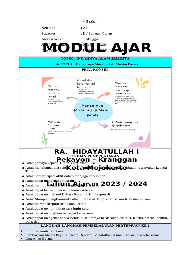 Modul Bulan Maret Mingu 1 | PDF