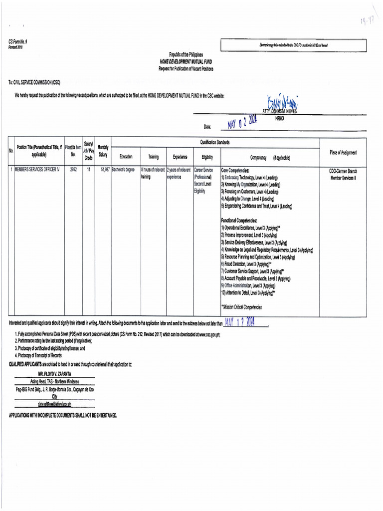 Notice of Vacancy 2024 77 | PDF