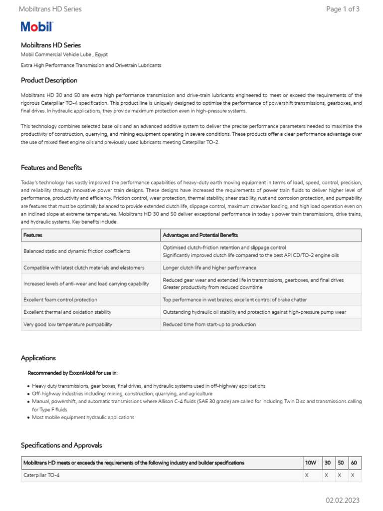Mobiltrans HD Series | PDF