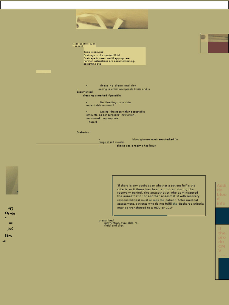 PACU Guidelines 1 | PDF
