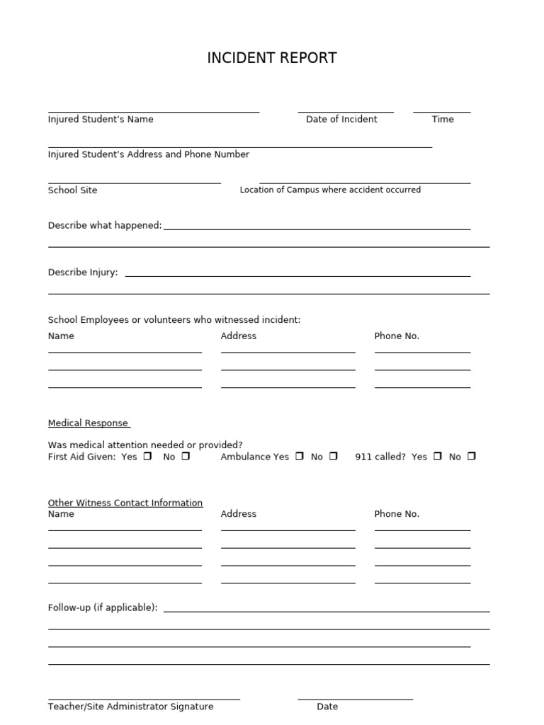 Incident Report | PDF