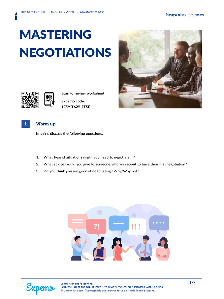 Mastering Advanced Negotiations | PDF | Reading Comprehension | Salary