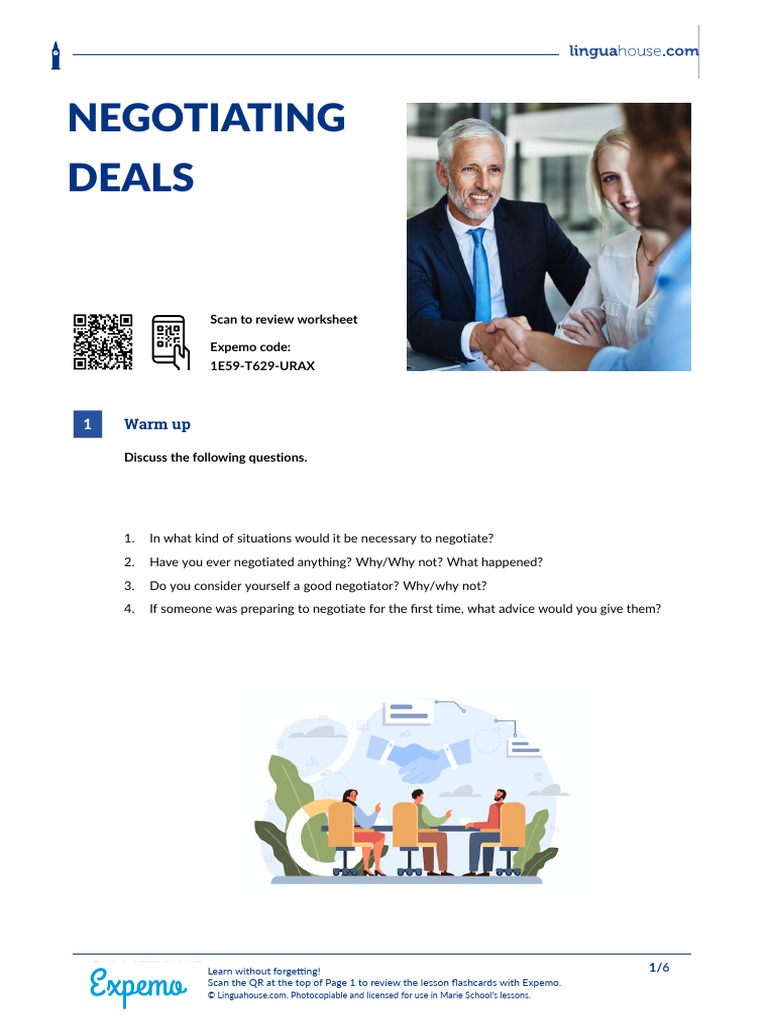 Negotiating Deals British English Teacher | PDF | Negotiation | Law