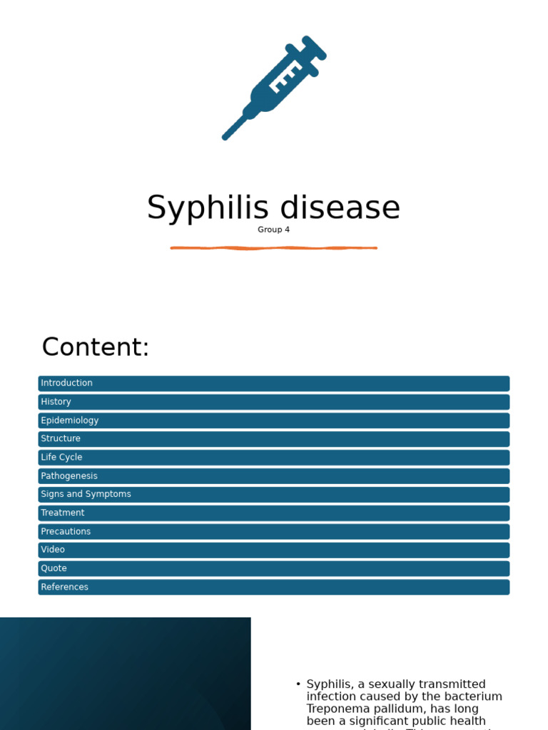 Syphilis Disease (Group 4) | PDF