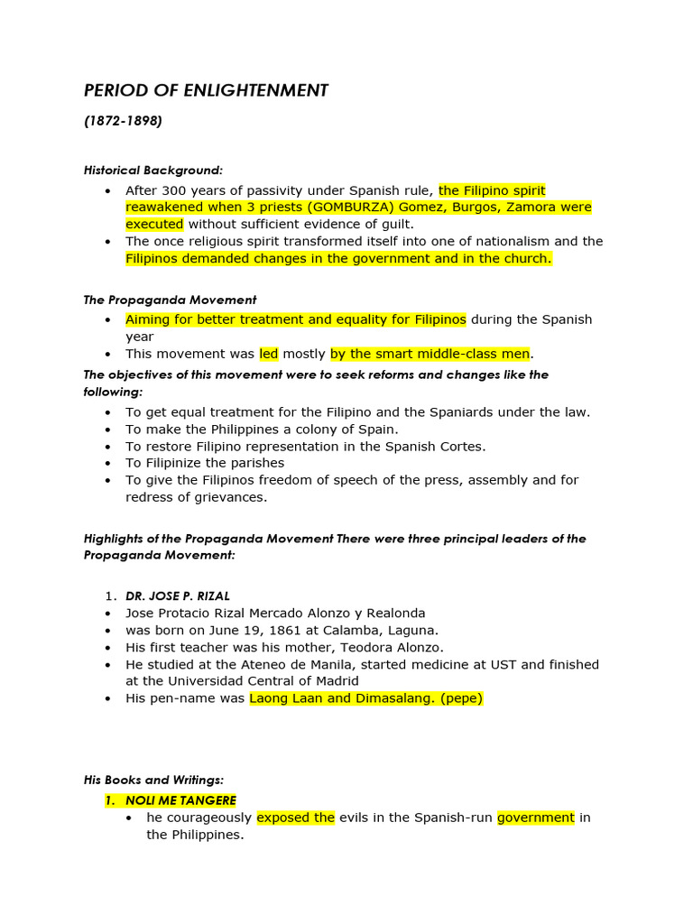 Period of Enlightenment | PDF