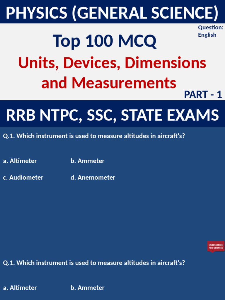Units Dimensions Physics | PDF | Pressure Measurement | Science ...