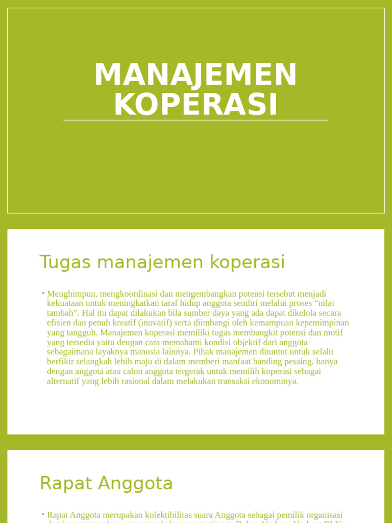 Manajemen Koperasi Fixxxx | PDF