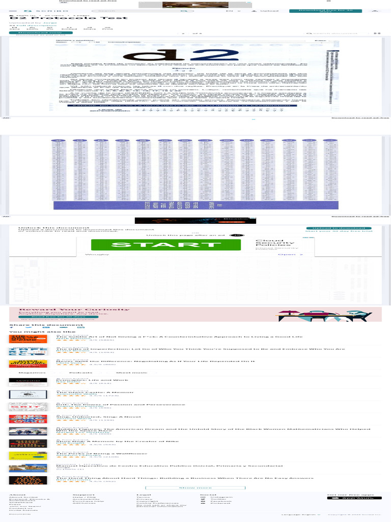 D2 Protocolo Test PDF | PDF