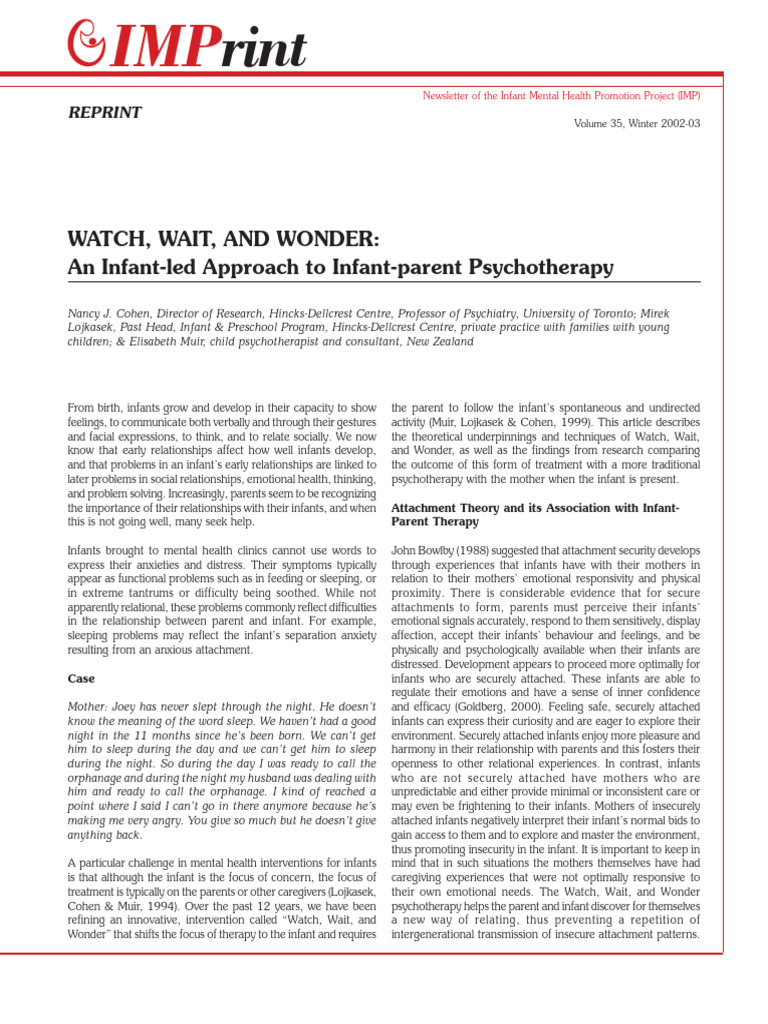 Watch Wait Wonder Cohen - Lojkasek - Muir | PDF