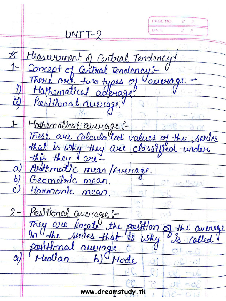 Statistics (Unit 2) | PDF