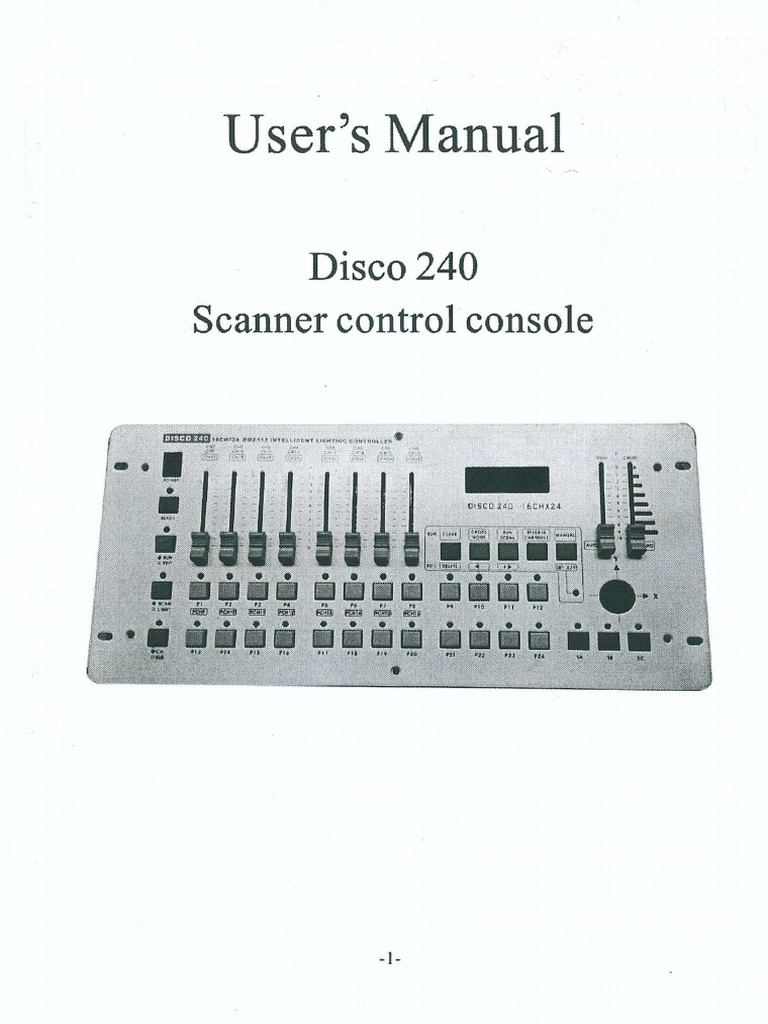 DMX 240 Controller CONTROL015 | PDF