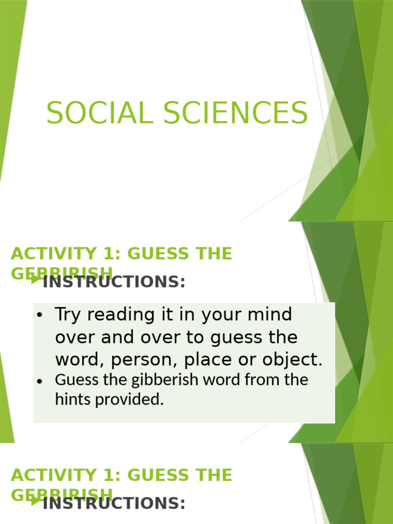 Guess The Gibberish | PDF