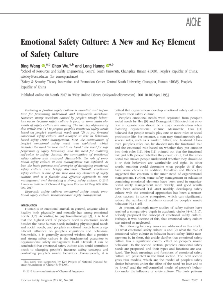 Emotional Safety | PDF