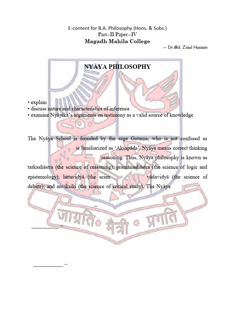 1.nyaya Philosophy | PDF