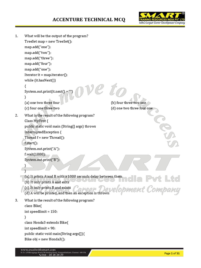 Accenture Technical_mcq_260 Qns (1) | PDF