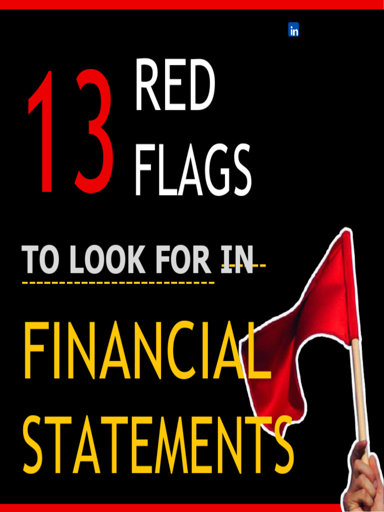 13 Red Flags To Look For in Financial Statements | PDF