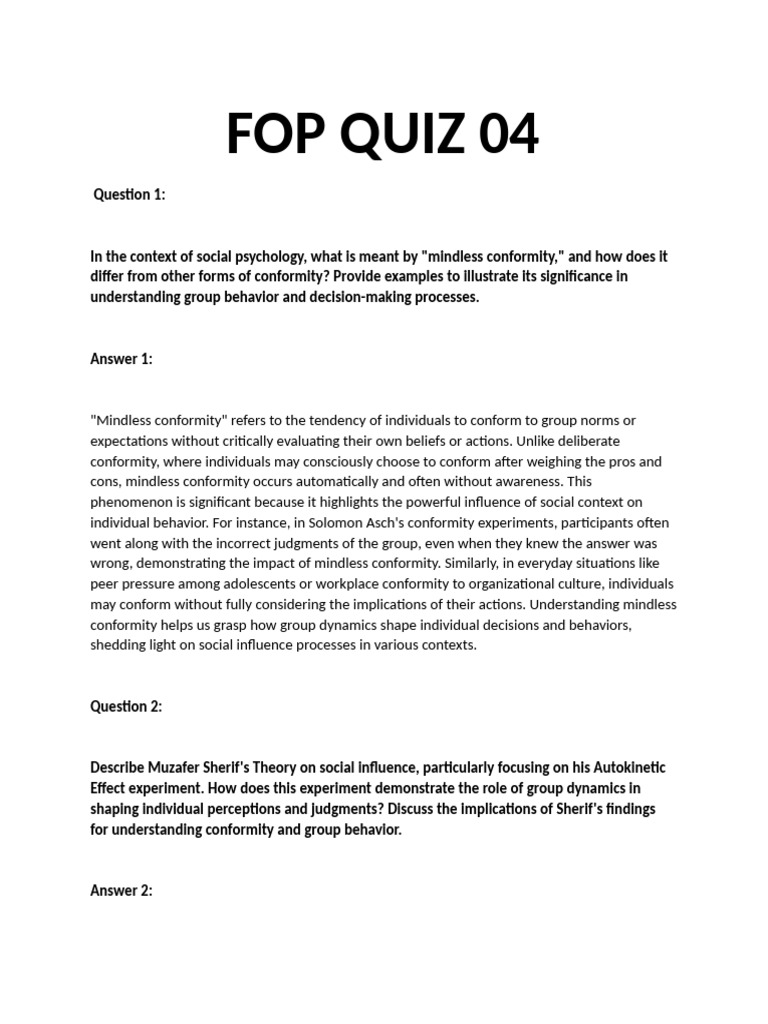 Fop Quiz 04 | PDF