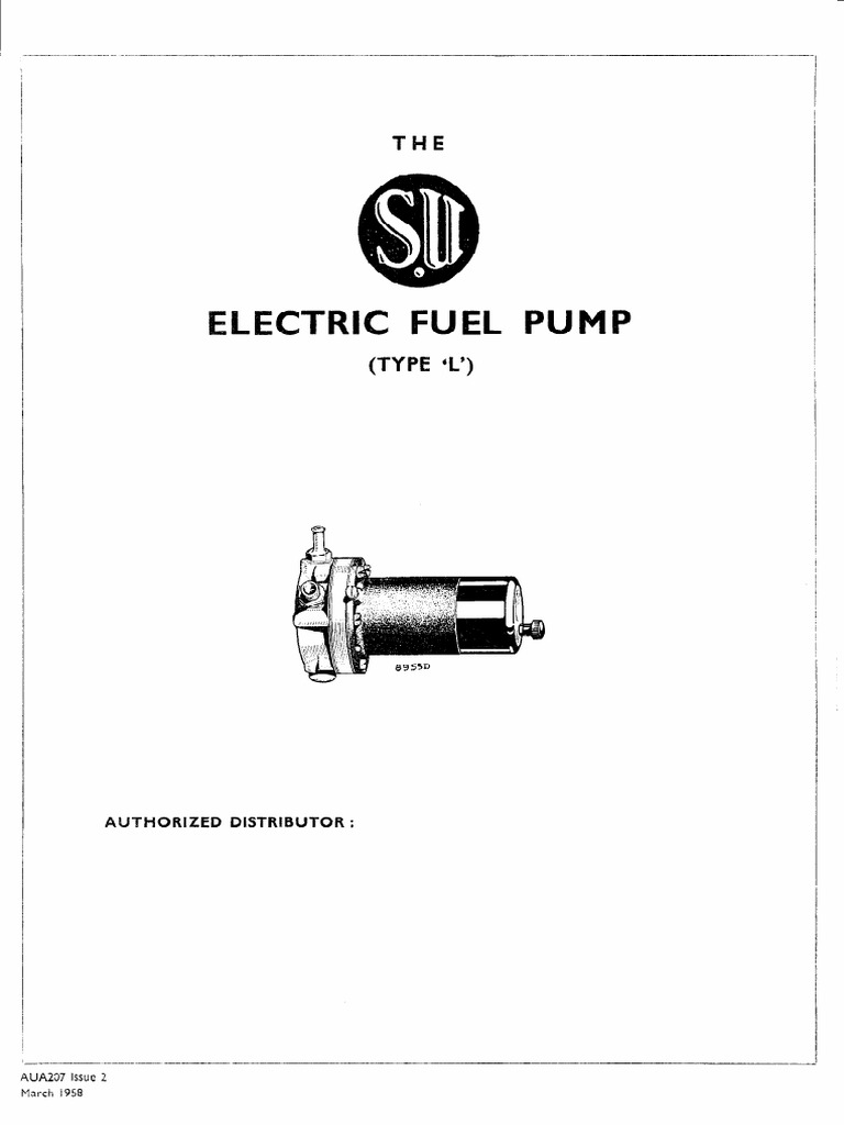 SU Fuel Pump Manual | PDF
