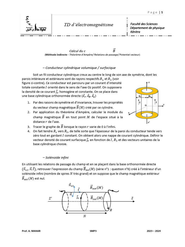 Série 2 - Électromagnétisme | PDF