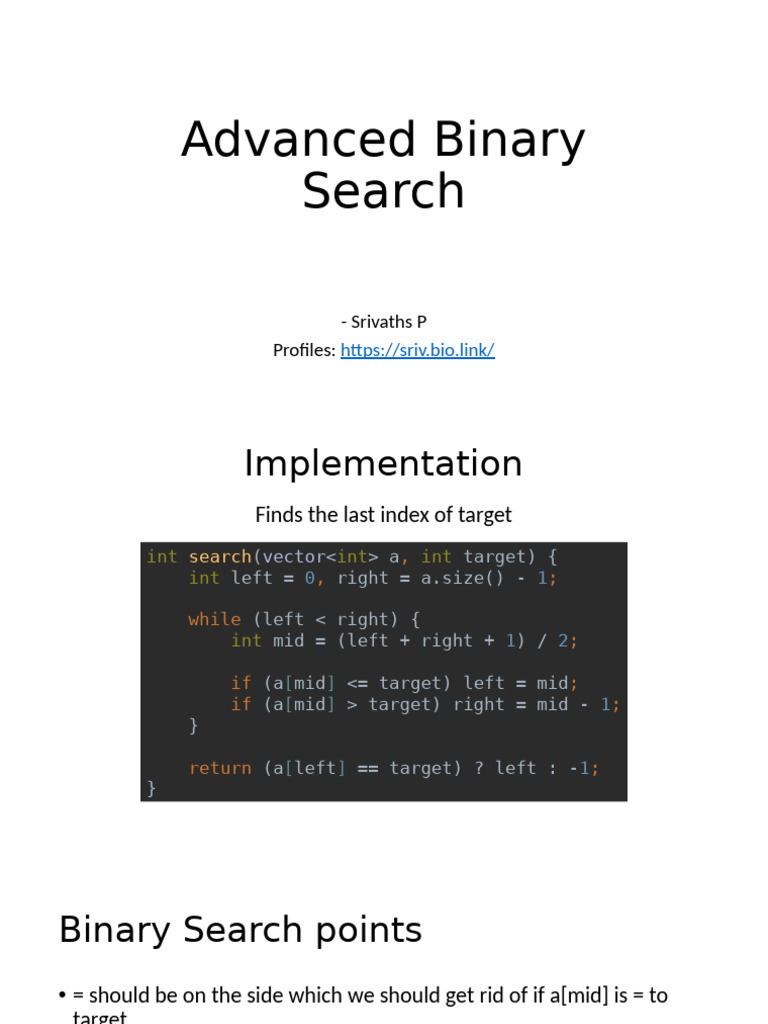 Binary Search | PDF