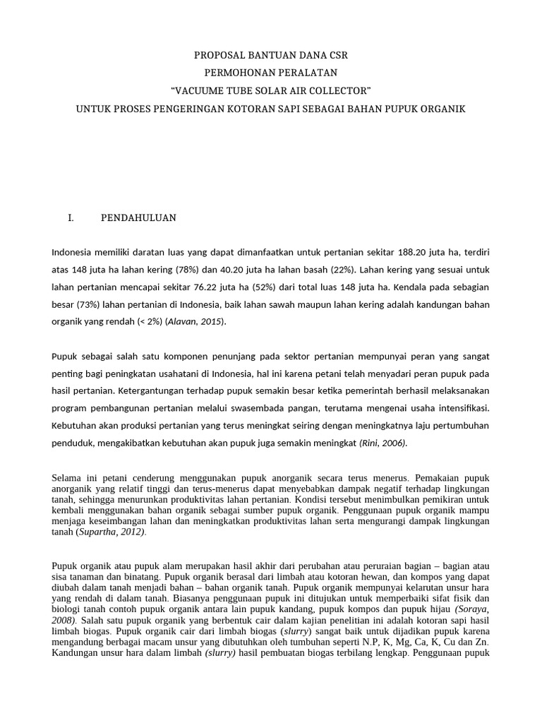 Proposal Bantuan Dana CSR | PDF