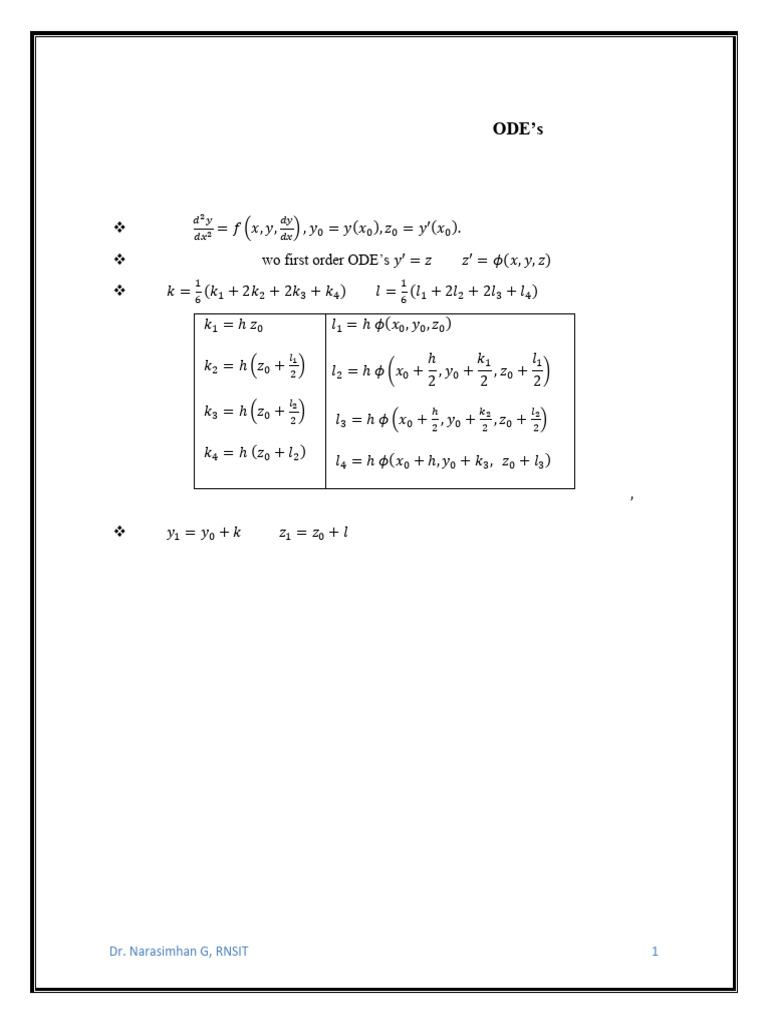 21MAT31 - Module 5 - Second Order Differential Equations | PDF
